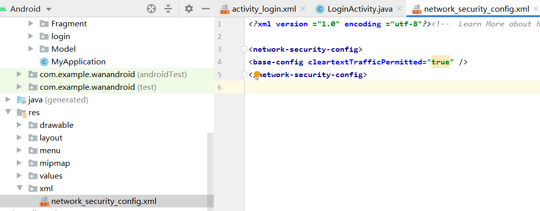 网络请求出现：No Network Security Config specified, using platform default-CSDN博客