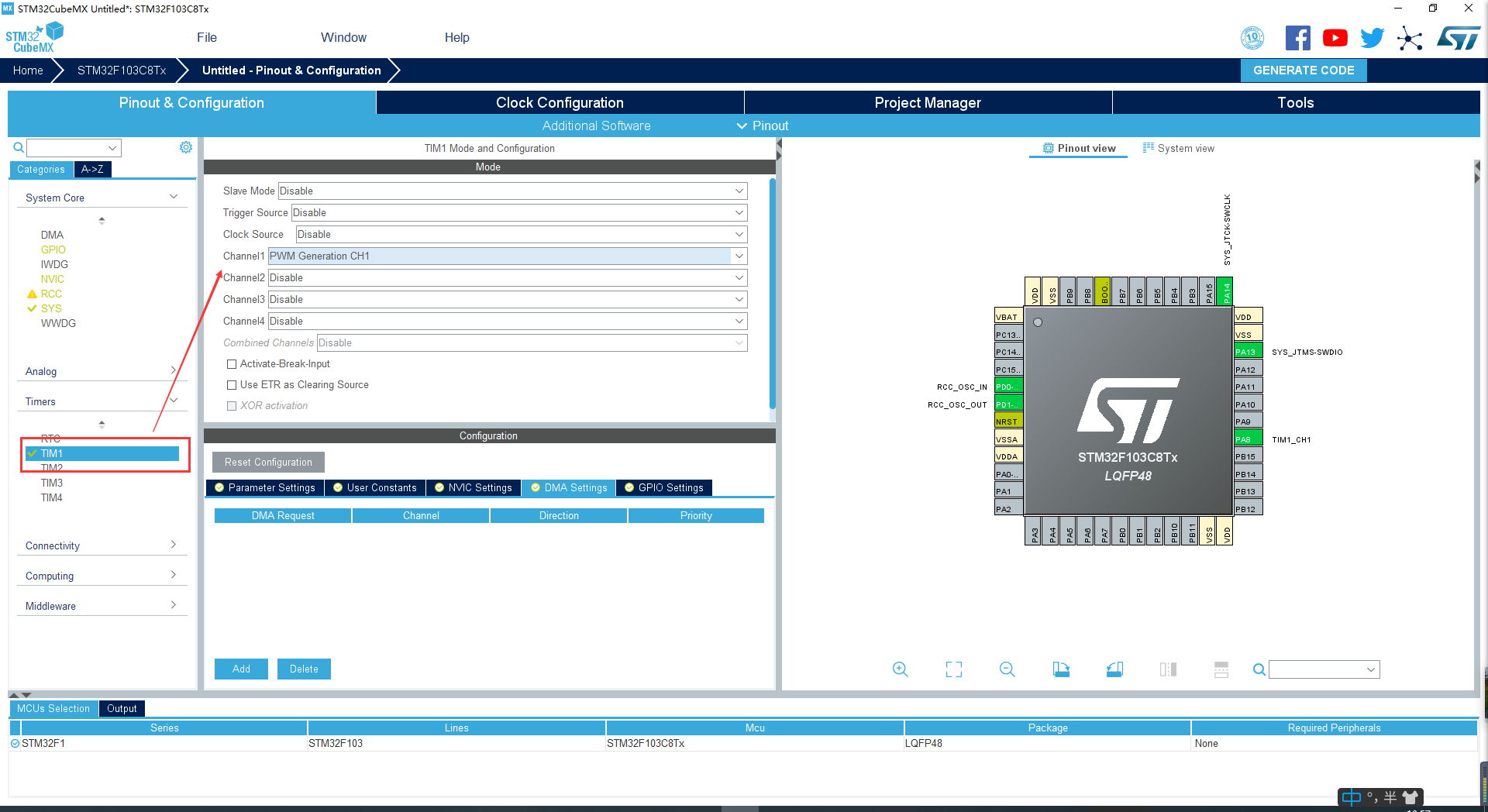 ws2812 程序设计与应用（1）DMA 控制 PWM 占空比原理及实现（STM32）_dma pwm 长度限制-CSDN博客