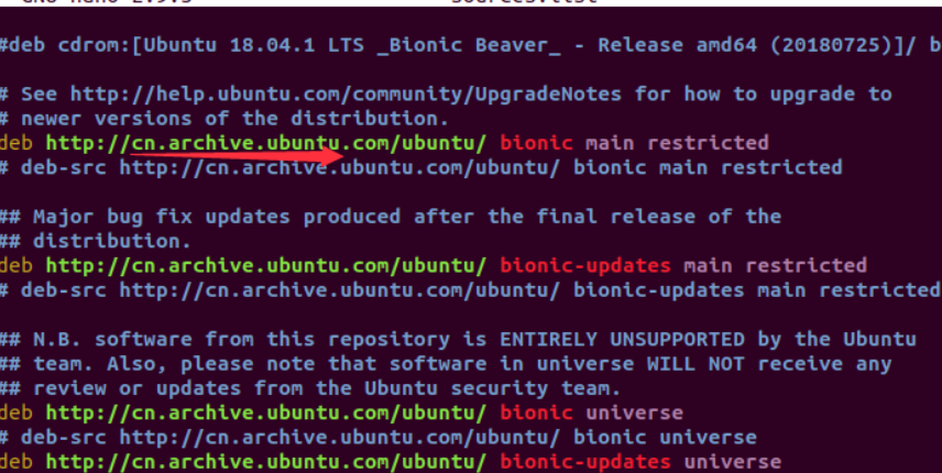 Ubuntu更新报错: 无法下载 http://cn.mirrors.ustc.edu.cn/ubuntu/dists/bionic/InRelease 连接失败BUNTU_failed to ...