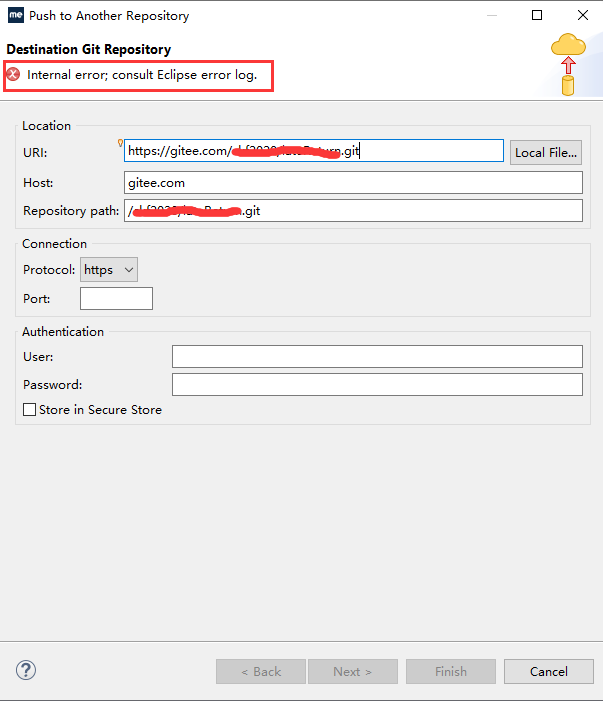MyEclipse Git 报错 Internal error； consult Eclipse error log._internal error;consult eclipse-CSDN博客