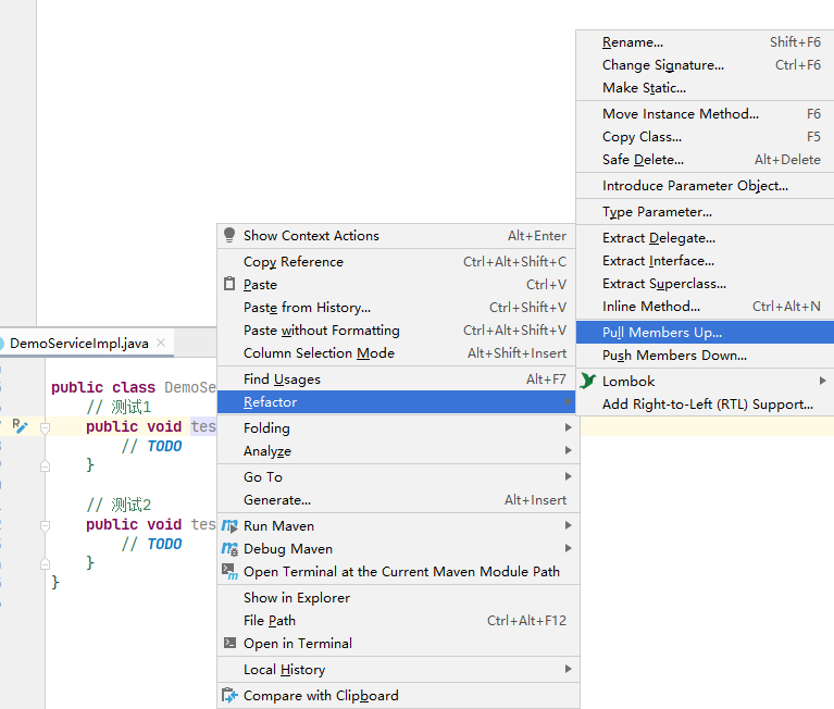 【IDEA重构】快速将方法向上提升至接口_idea impl方法反推到接口-CSDN博客