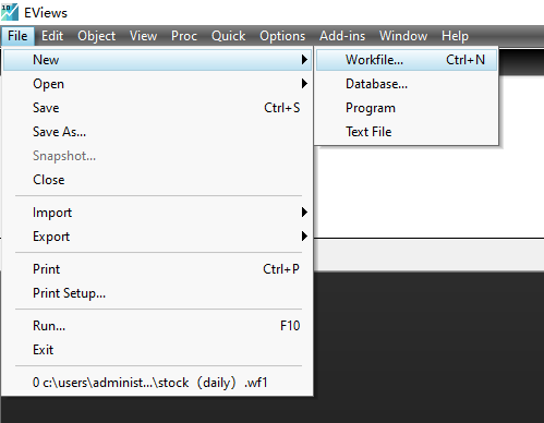 Eview操作步骤——数据导入及数据建模_eviews导入股票日收盘价数据-CSDN博客