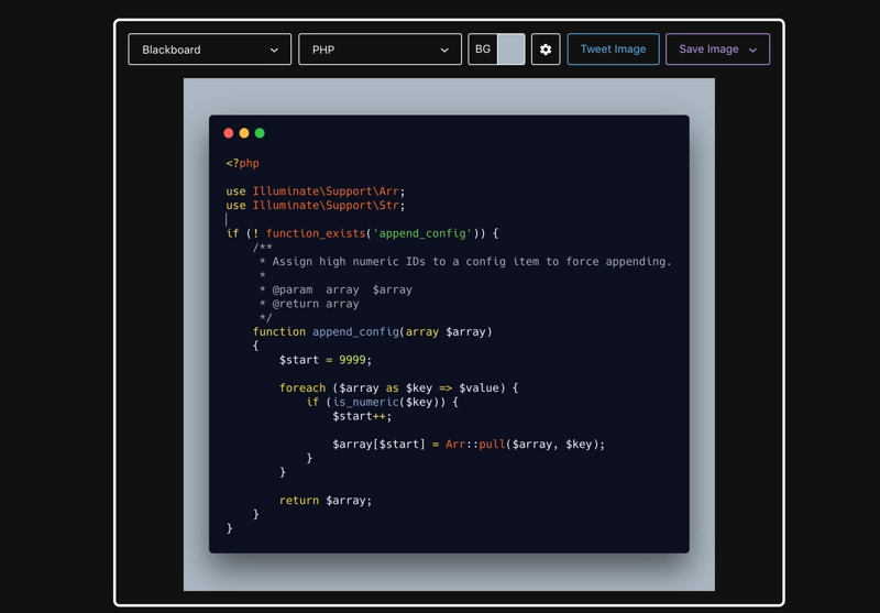 Use Carbon and Polacode to create code screenshots - Programmer Sought