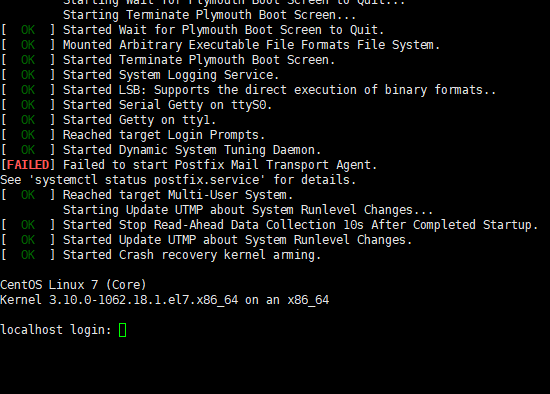 CentOS7启动报错：“A start job is running for /etc/rc.d/rc.local ...