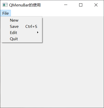 PyQt5之QMenuBar菜单栏_pyqt5 qmenubar-CSDN博客