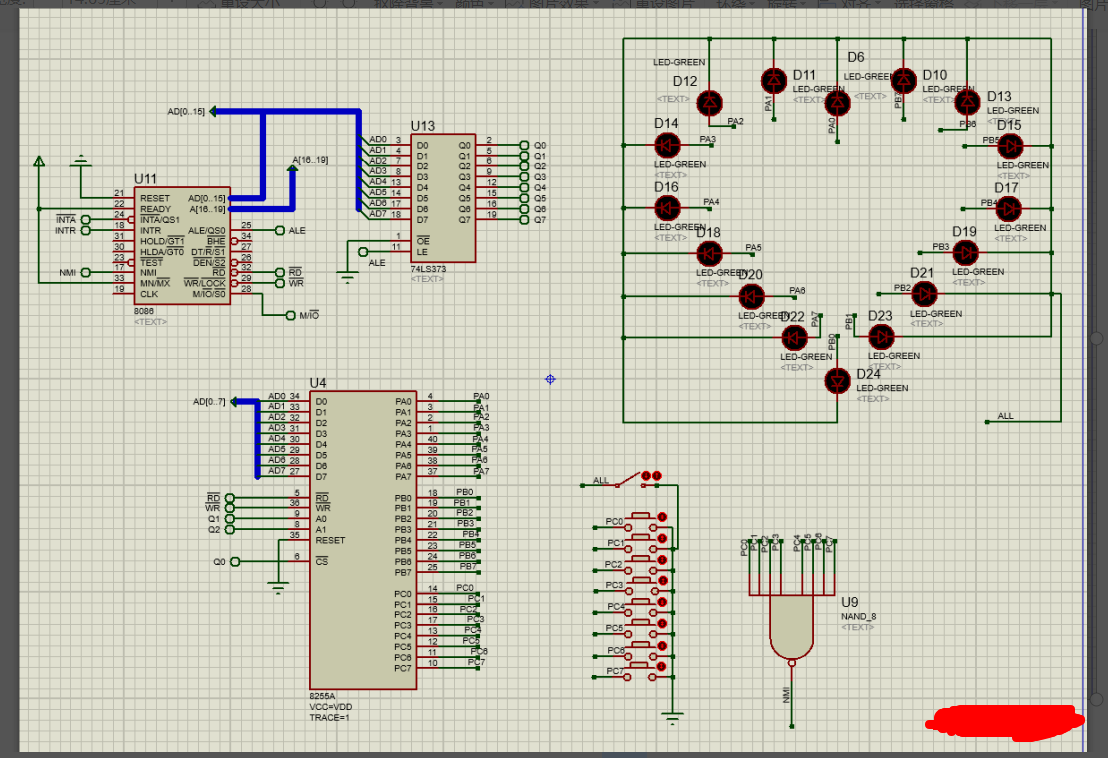 关于8255A在protues的仿真8255A端口地址的选择_8255a和74ls373-CSDN博客