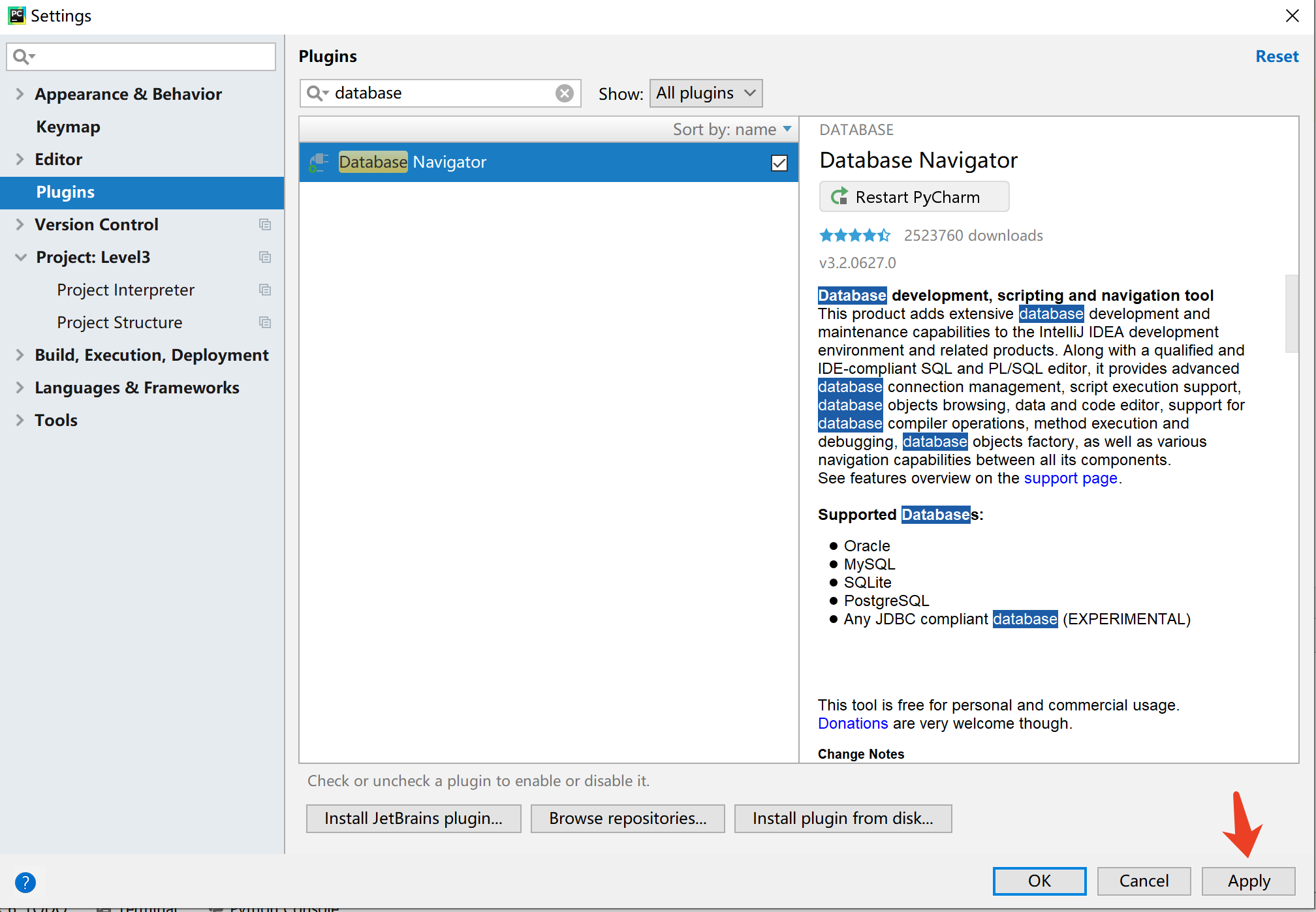 Pycharm社区版右边栏无database的解决方法_pycharm右侧数据库隐藏了-CSDN博客