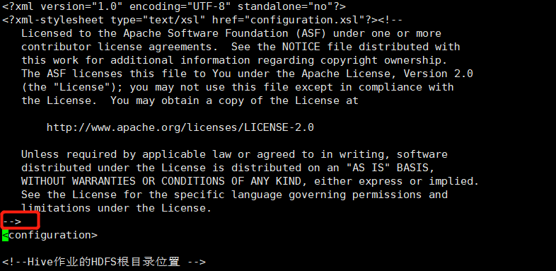 【Hive】 解决 com.ctc.wstx.exc.WstxParsingException: String ‘--‘ not allowed in comment (missing ...