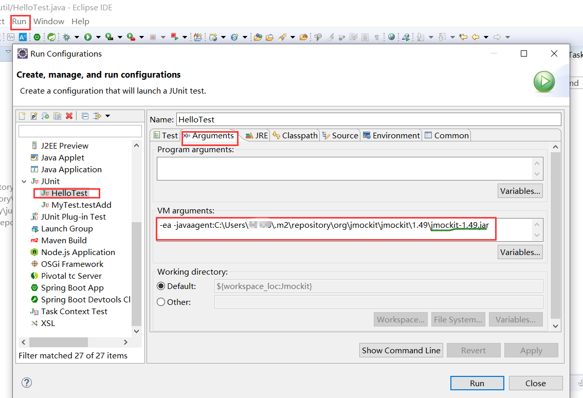 jmockit:java.lang.ExceptionInInitializerError以及Native library for Attach API not available ...
