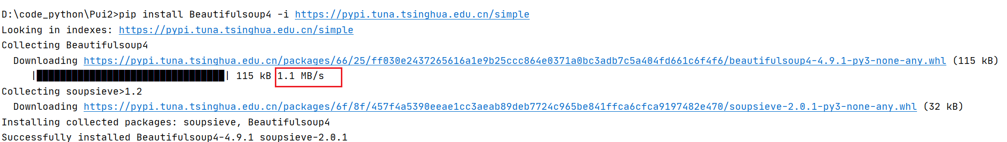 Python安装Beautifulsoup4 包（包含Beautifulsoup库）_beautifulsoup4镜像源python下载-CSDN博客