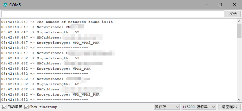 使用arduino开发esp32(四):扫描wifi,串口输出其ssid,信号强度,加密方式,mac地址;输出esp32自身的ip与mac地址 灰信网(软件开发博客聚合)