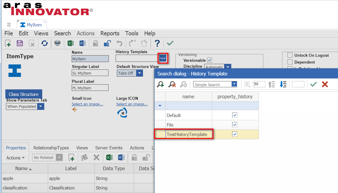 Aras设置管理项(Item) @ Part 3_aras项目计划属性配置-CSDN博客