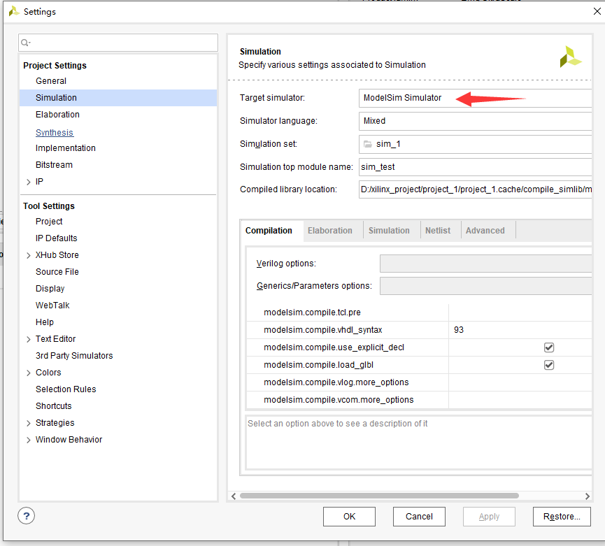 XLINUX-FPGA开发-工具篇-Vivado与Modelsim的联合仿真_fpga仿真是用vivado自带的还是modelsim-CSDN博客