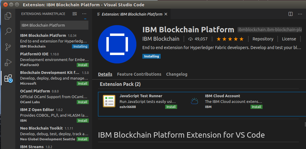 IBM Blockchain Platform（1）使用 IBM Blockchain Platform VS Code 扩展开发智能合约-CSDN博客