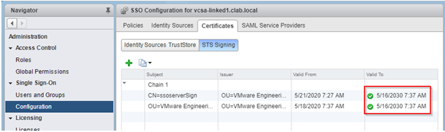 检查vCenter Server上STS证书的过期日期（79248）(STS证书过期，导致 vCenter 报503无法登陆VC)_查看 ...