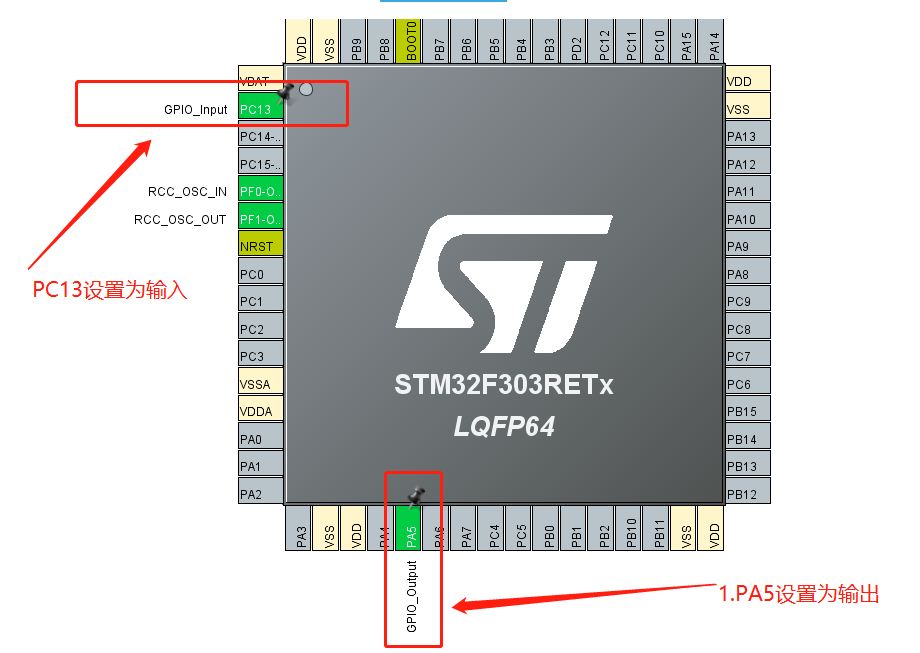 【NUCLEO-F303RE】【HAL】STM32F303RET6学习笔记3--创建工程以及GPIO的控制（按键控制LED灯）_nucleo ...