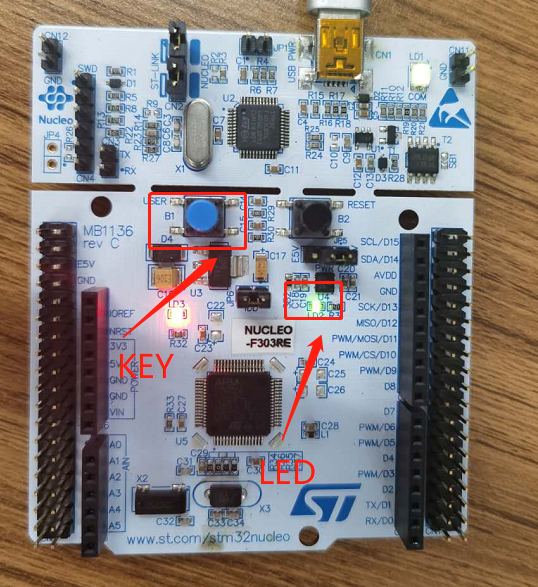 【NUCLEO-F303RE】【HAL】STM32F303RET6学习笔记3--创建工程以及GPIO的控制（按键控制LED灯）_nucleo ...