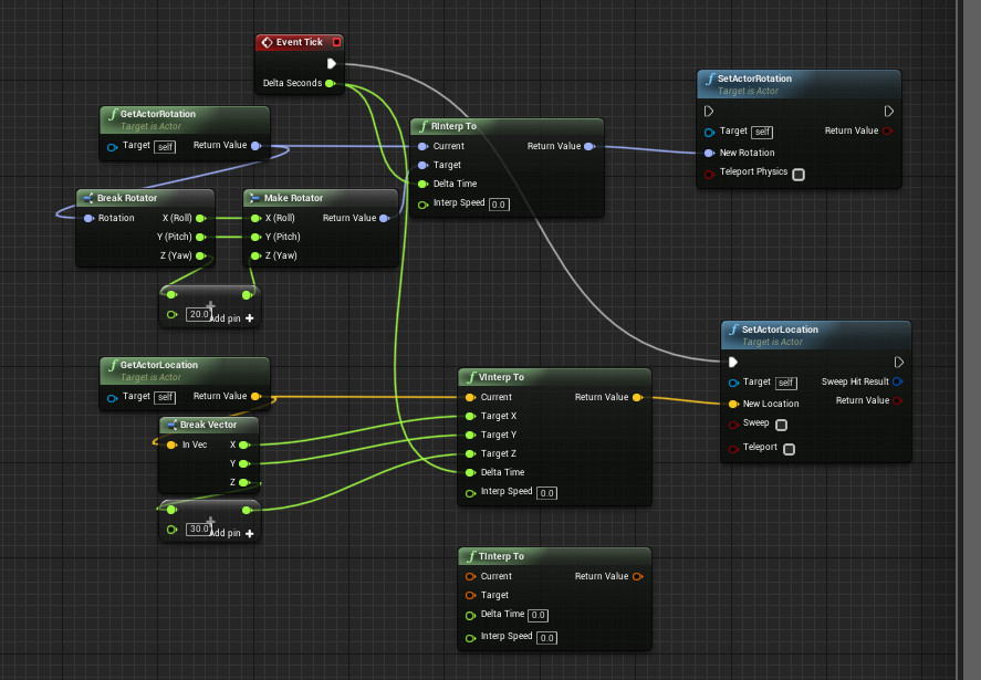 UE4 BP节点 平滑过渡（Rinterp to/Vinterp to/Tinterp to）_ue rinterp to-CSDN博客