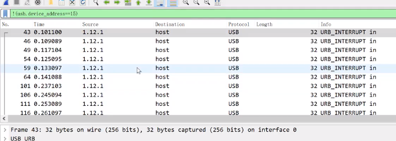 19. Wireshark学习-使用Wireshark分析USB通信_wireshark 抓取键盘数据-CSDN博客