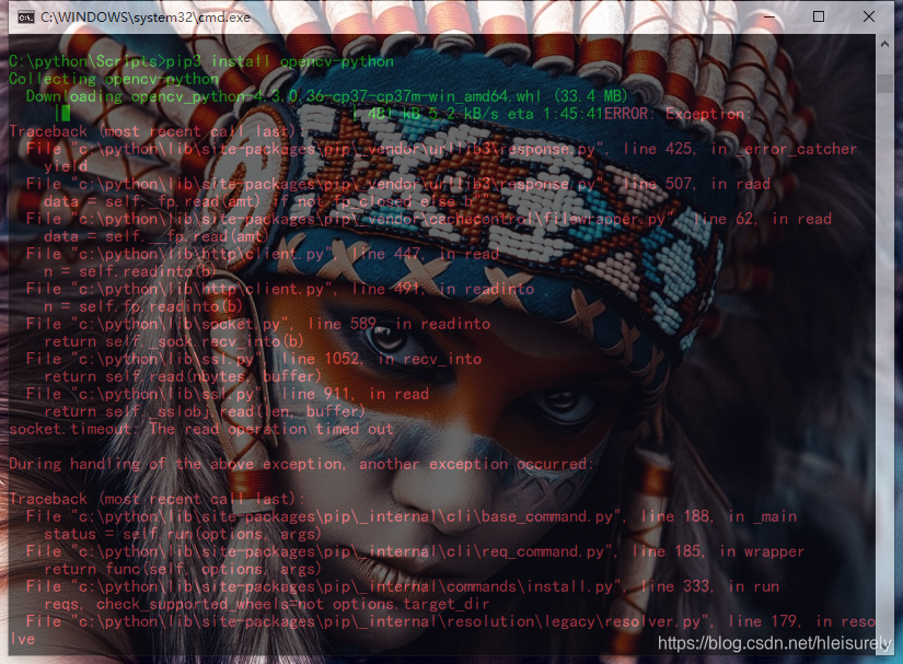 Opencv Python安装报错 Pip The Index Url Opencv Python Seems Invalid P Csdn博客