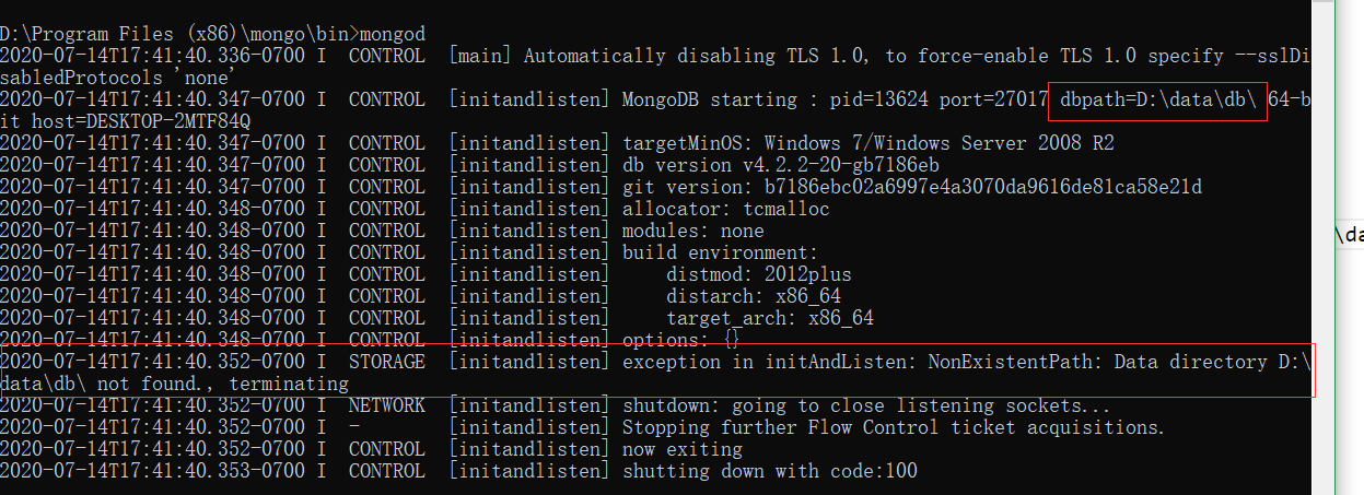 Mongodb连接本地服务失败的问题 Socketexception Error Connecting To 127 0 0 1 270