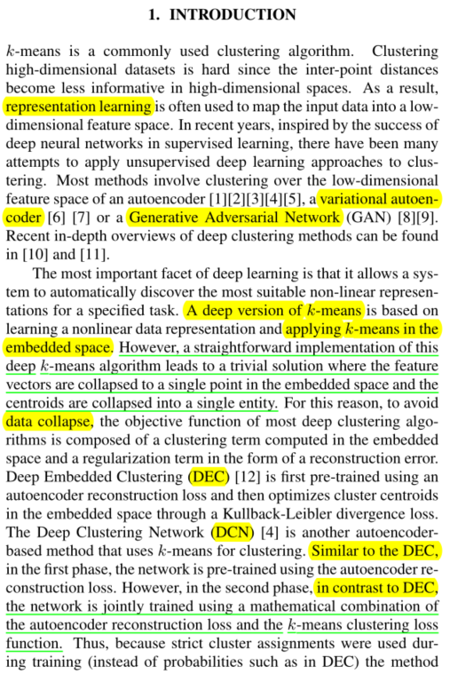 K-AUTOENCODERS DEEP CLUSTERING(K-DAE，2020 IEEE)-CSDN博客