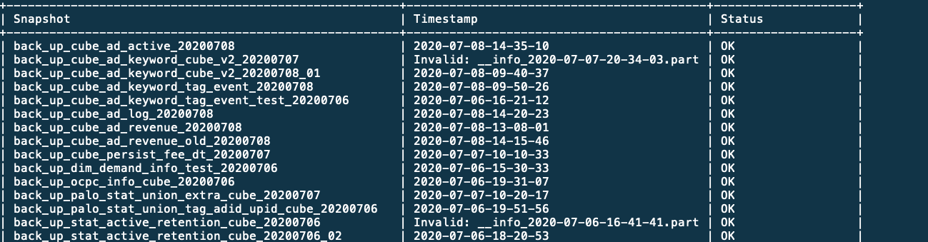 Doris数据备份与恢复_doris show snapshot on minio-CSDN博客