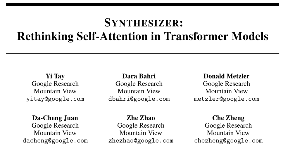 Transformer新内核Synthesizer：低复杂度的attention代替点乘式的注意力机制_synthesizer ...