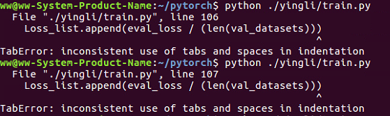 报错taberror Inconsistent Use Of Tabs And Spaces In Indentation Taberror