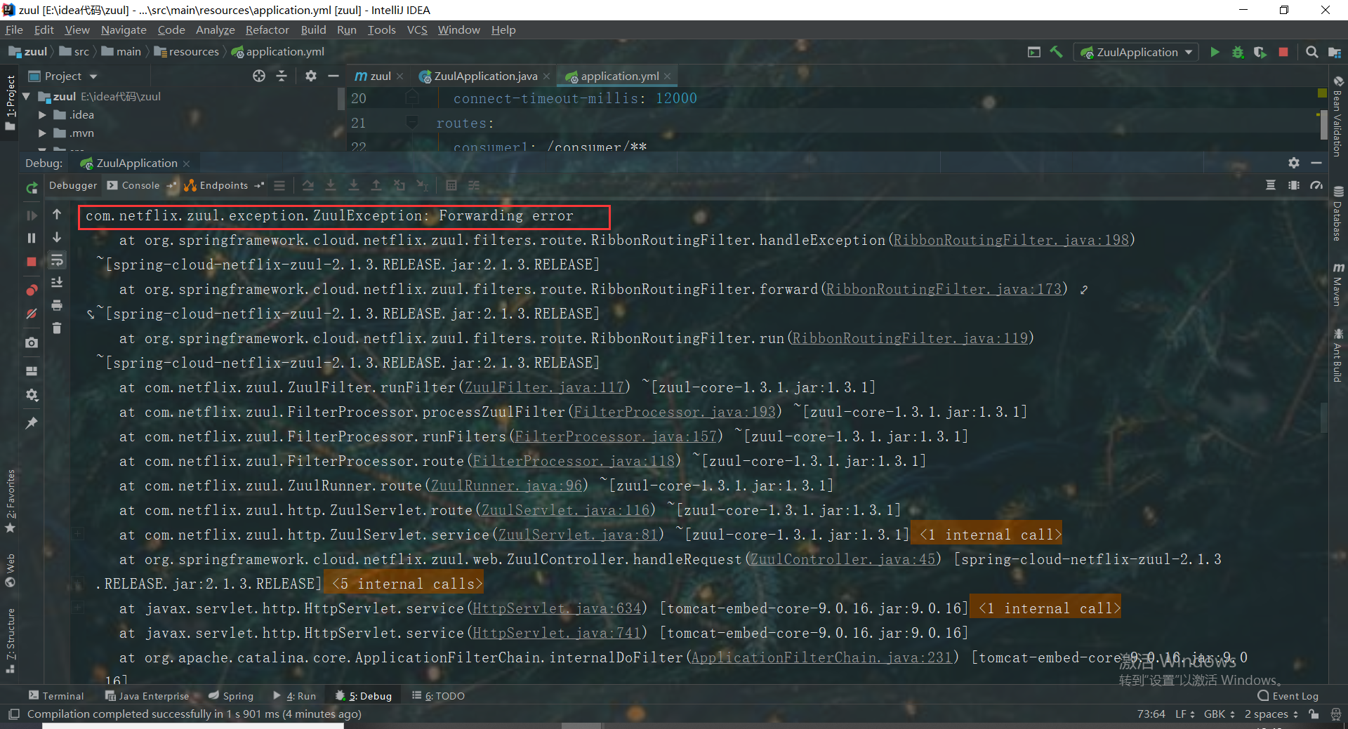 com.netflix.zuul.exception.ZuulException: Forwarding error-CSDN博客
