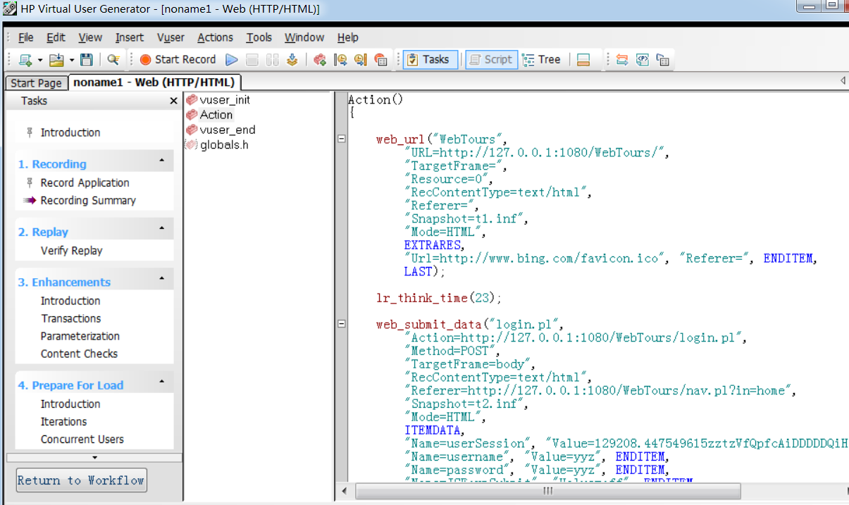 软件性能测试（一）使用LoadRunner录制一个基本的脚本_录制脚步roadrunner-CSDN博客