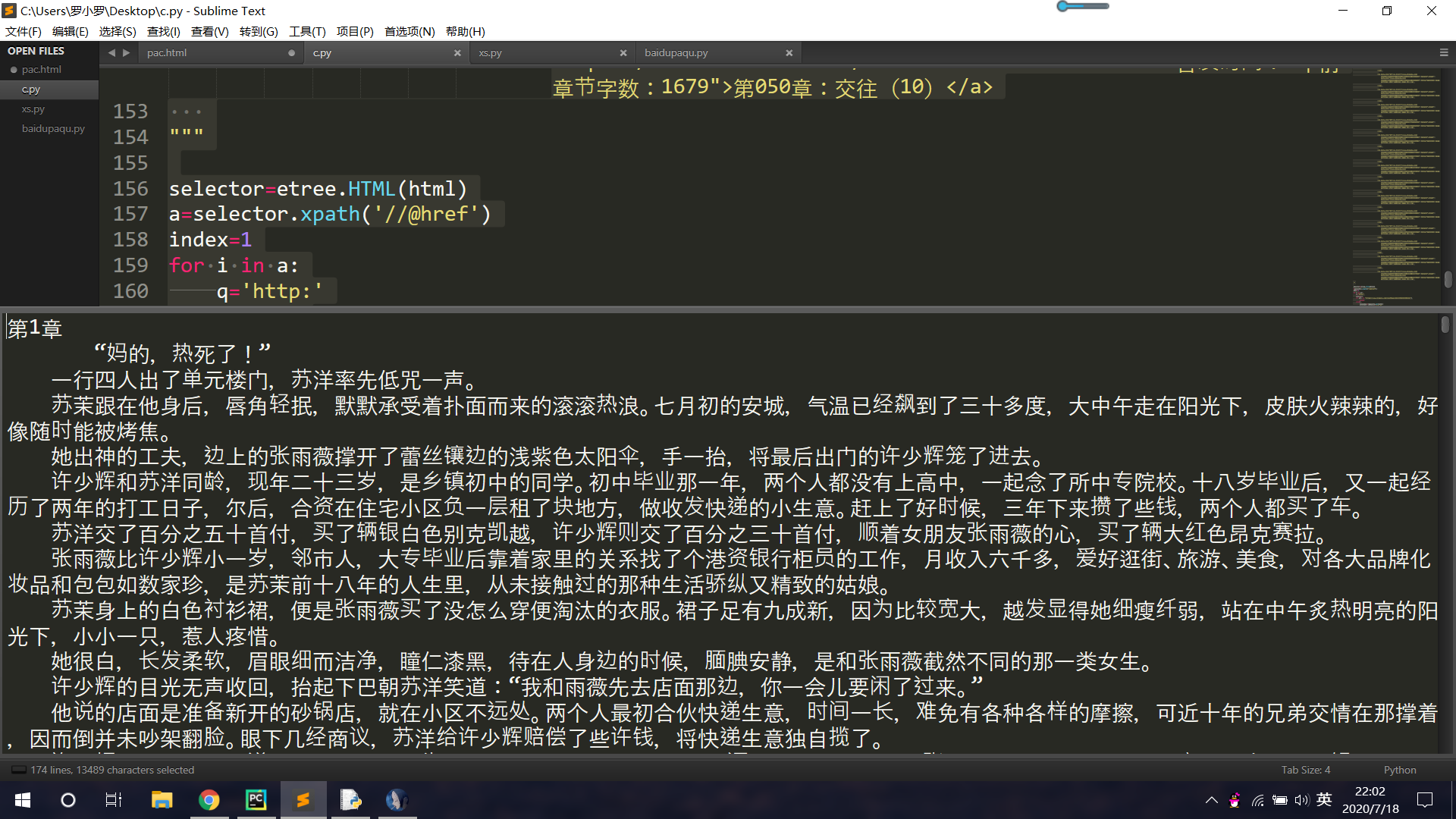 Python爬虫之爬取网络小说并在本地保存为txt文件_从小说网站爬取小说并写入txt文档中-CSDN博客