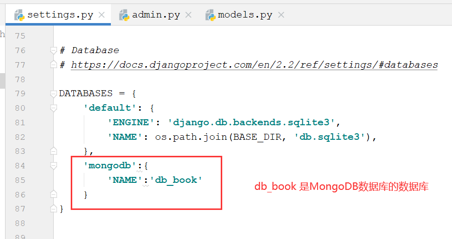 Django连接MongoDB数据库基本设置（附所有修改代码截图）_django.db.backends.mongodb-CSDN博客