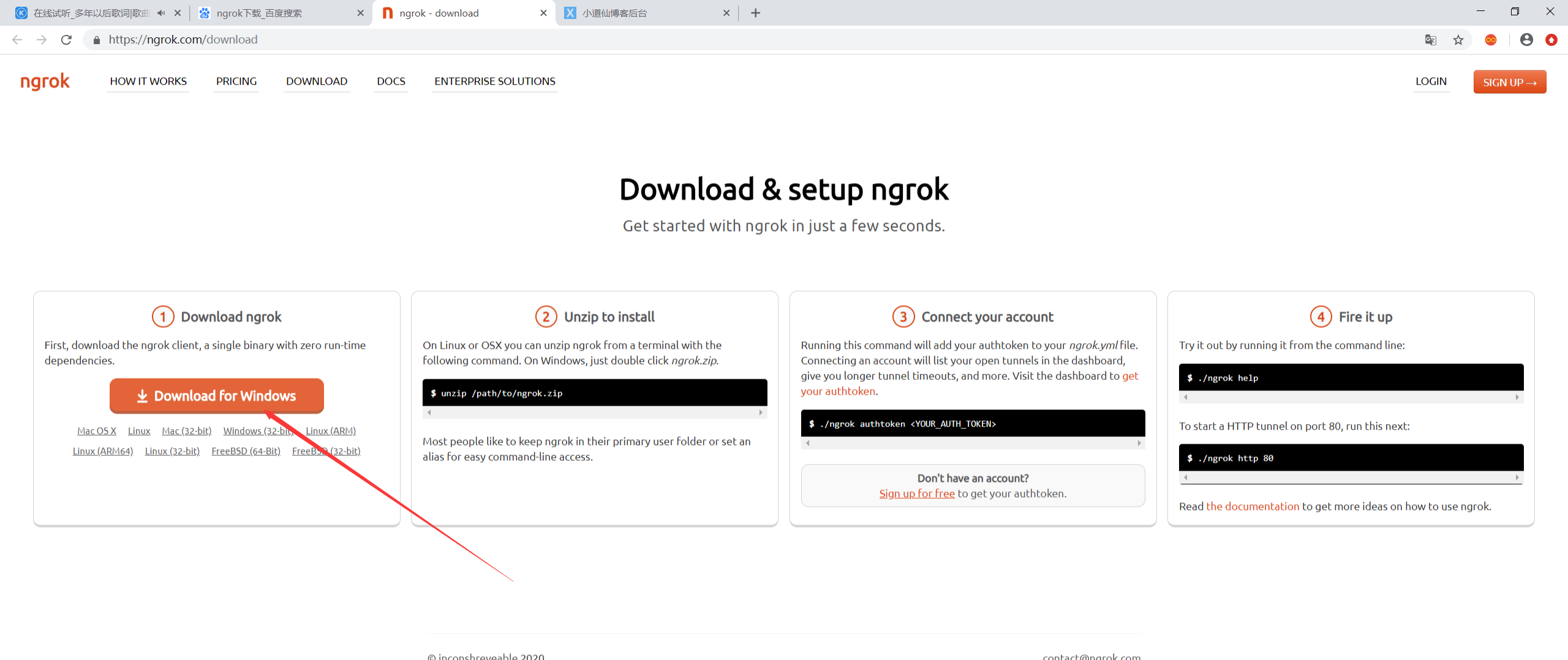 ngrok下载、安装、使用_ngrog-CSDN博客