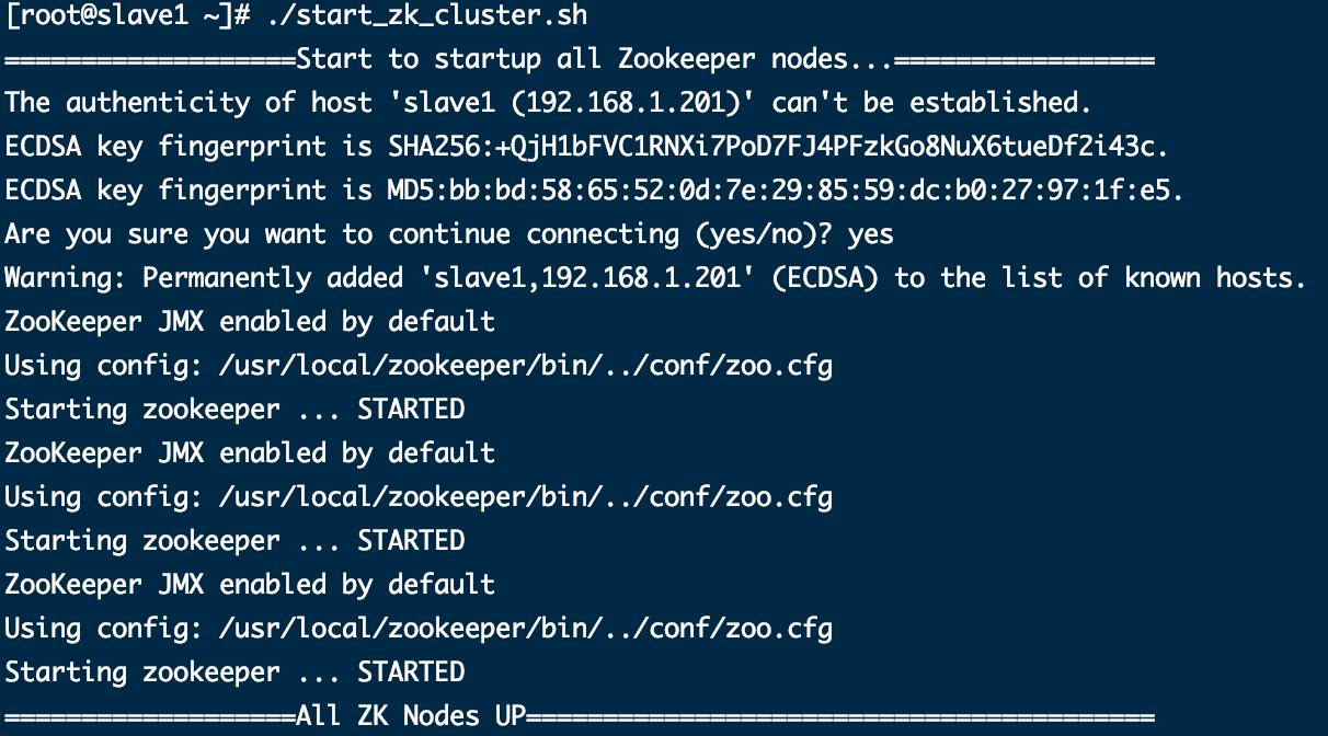 CentOS7.6用Shell脚本批量启动Zookeeper集群（3个ZK节点）_zk-cluster.sh-CSDN博客