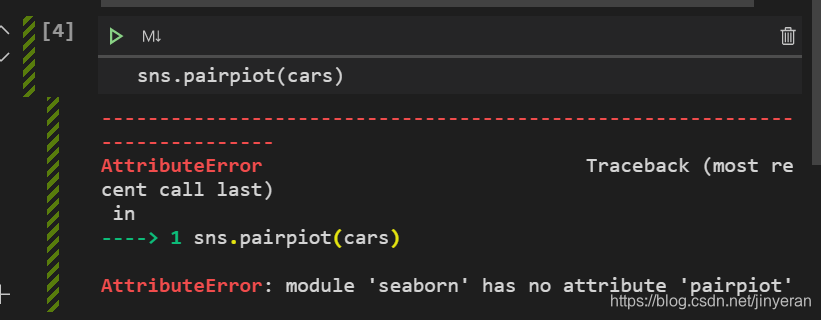 Python报错:attributeerror Module ‘seaborn‘ Has No Attribute ‘pairpiot‘ 夜上