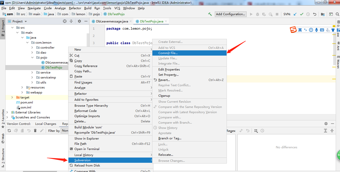 如何在IDEA进行SVN基本操作和解决冲突_idea svn怎么解决版本冲突-CSDN博客