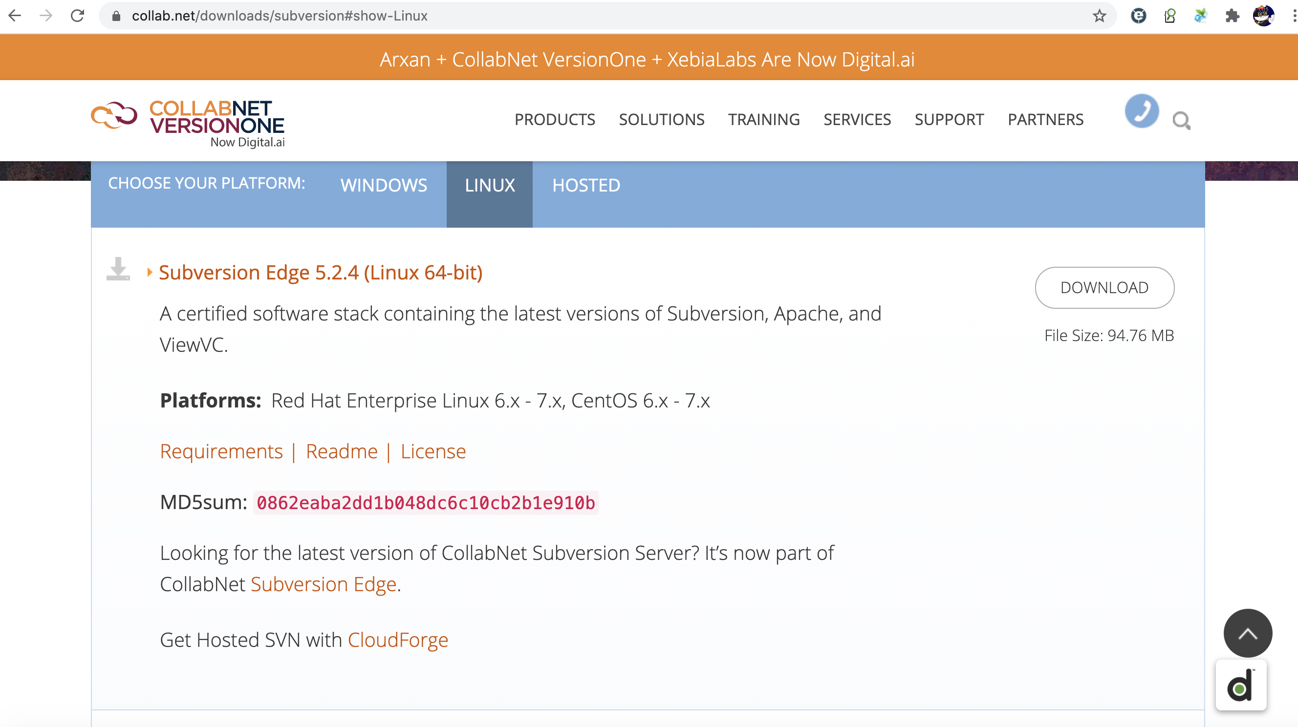 版本管理工具：CentOS下安装配置Subversion Edge 5.2.4(svn 1.8)_collabnetsubversionedge for windows 5.2.4-CSDN博客