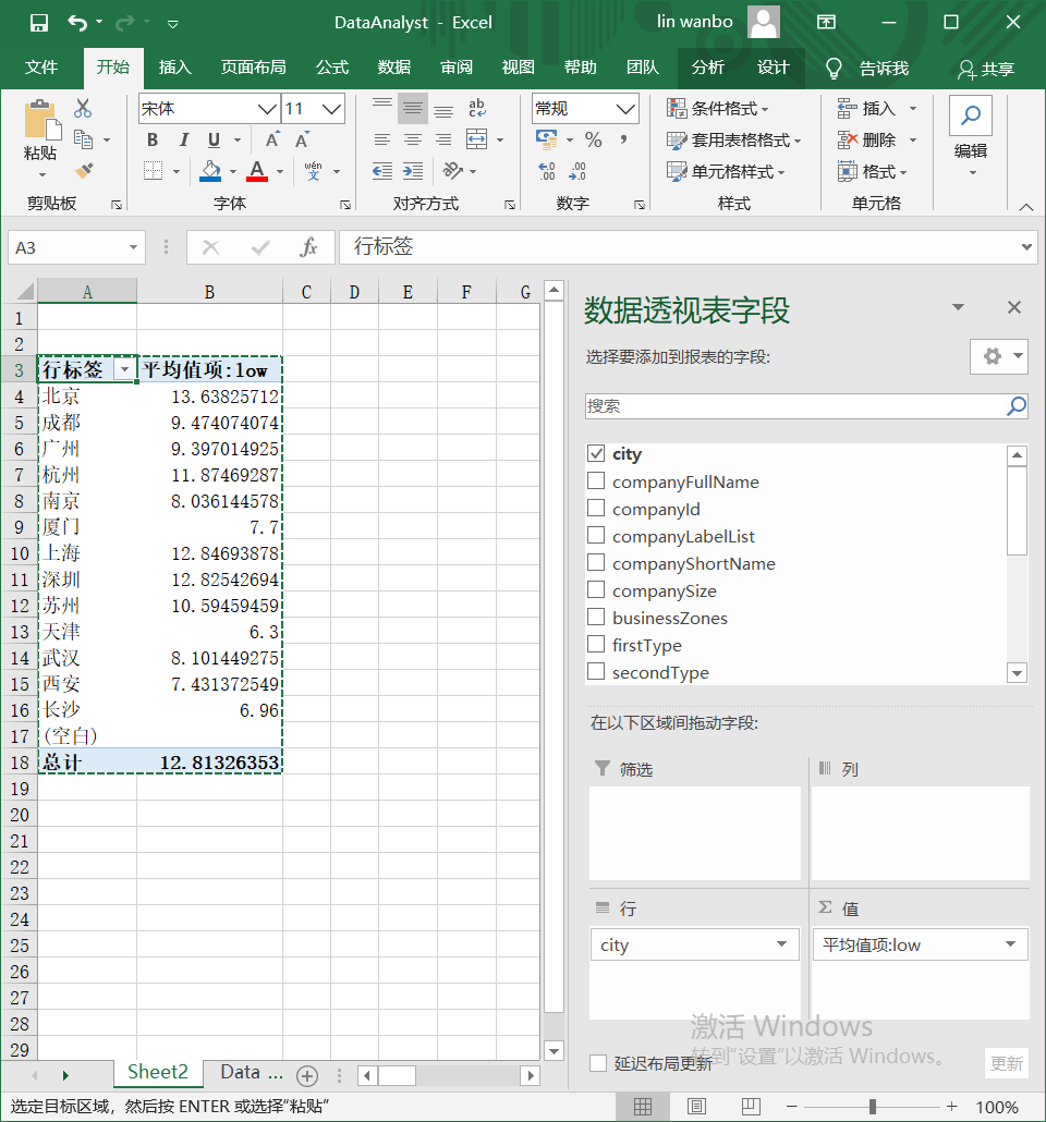 数据分析基础-Excel练习_excel 数据分析练习-CSDN博客