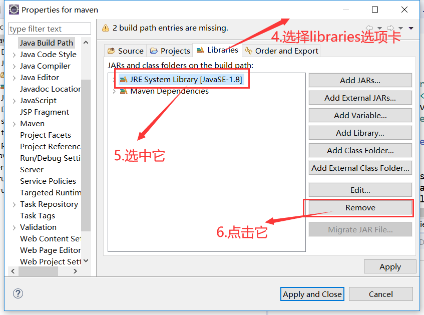 如果maven的项目中没有出现src/main/java或者src/main/resources或者src/test/java这些包的解决办法 ...