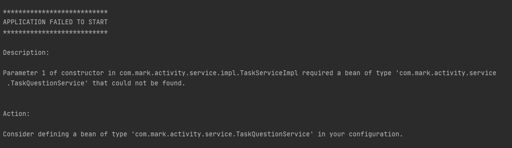Parameter 1 of constructor in xxx required a bean of type xxx‘ that could not be found.已经解决 ...