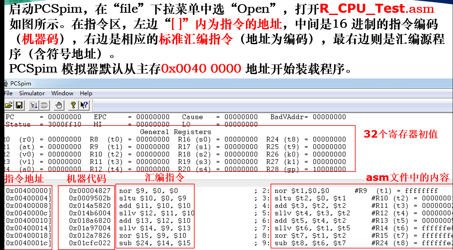 杭电计算机组成原理课程设计-实验九-MIPS汇编器与模拟器实验_pcspim 软件安装教程-CSDN博客