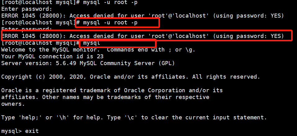 错误1045(28000):用户‘root‘@‘localhost‘的访问被拒绝(使用密码:YES)_“访问被拒绝的用户“root”@“localhost”(使用密码:yes)-CSDN博客
