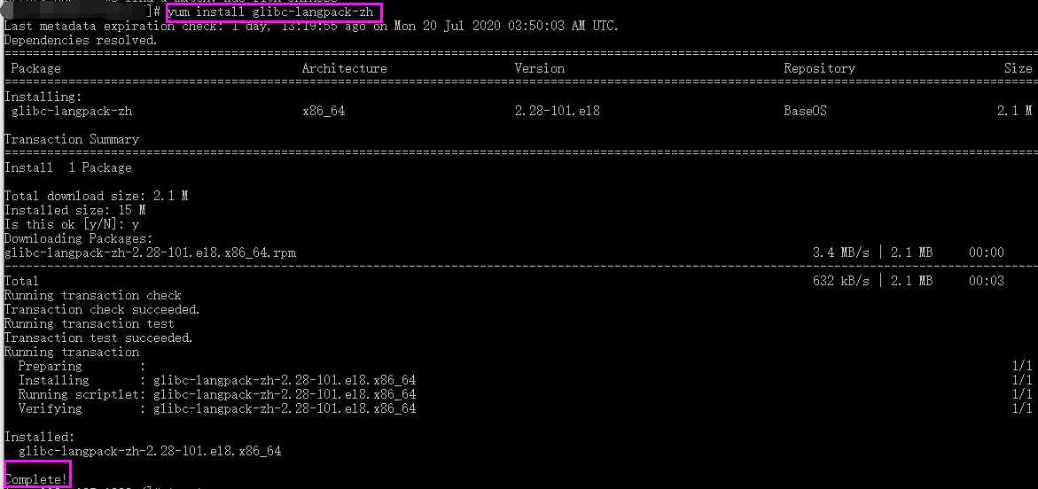 使用Docker容器运行CentOS镜像，执行yum命令提示“Failed to set locale, defaulting to C.UTF-8”_yum failed to set ...