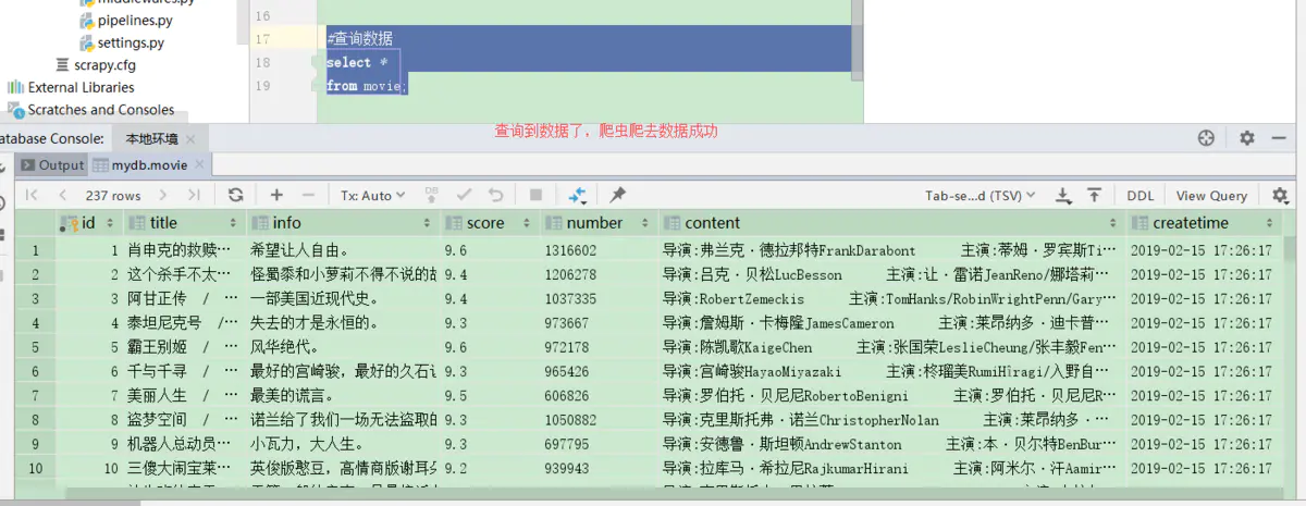 PyCharm+Scrapy爬取数据并存入MySQL_scrapy爬取数据存入mysql源代码-CSDN博客