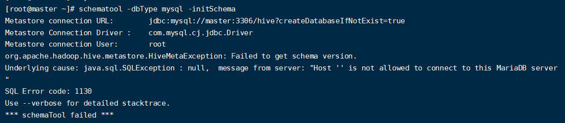 java.sql.SQLException : null, message from server: “Host ‘‘ is not allowed to connect to this ...