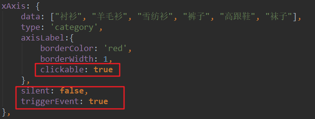echarts 点击x轴标签触发事件_echarts柱状图的柱状图点击事件可以点击x周的点位触发-CSDN博客