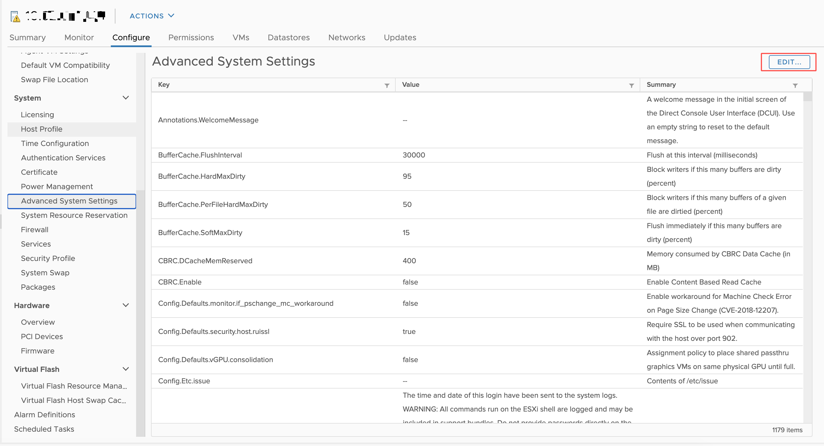 VMware vSAN host warning No coredump target has been configured. Host core dumps cannot be saved ...
