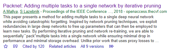 迭代剪枝单网络多任务：PackNet: Adding Multiple Tasks to a Single Network by Iterative Pruning-CSDN博客