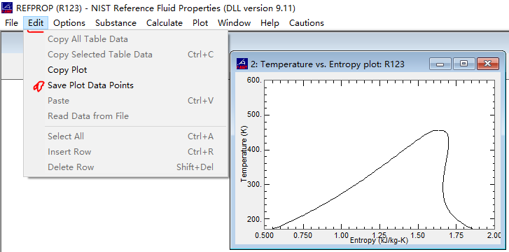 REFPROP导出温熵数据绘图_refprop出图实例详解-CSDN博客